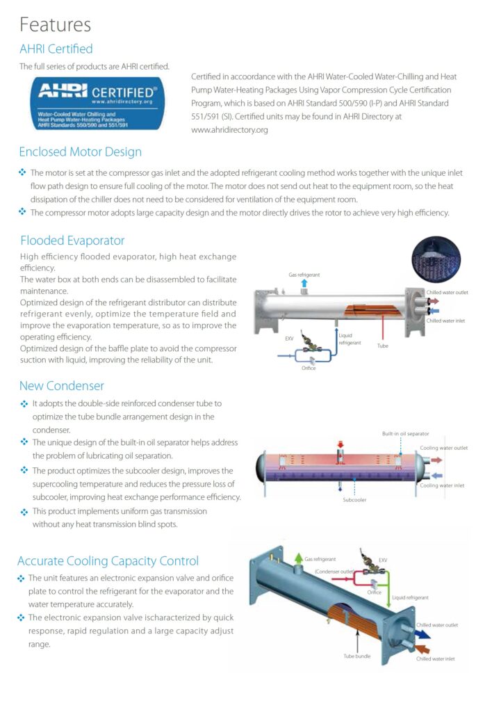 Flooded Water Cooled Screw Chiller - powermatic